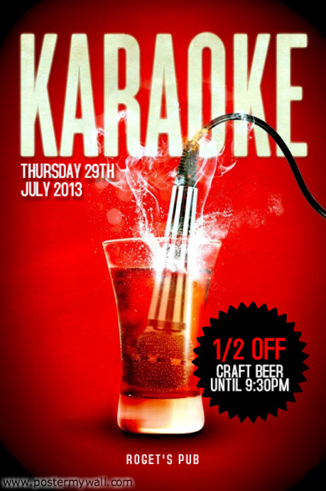 Karaoke Poster v3 | PosterMyWall