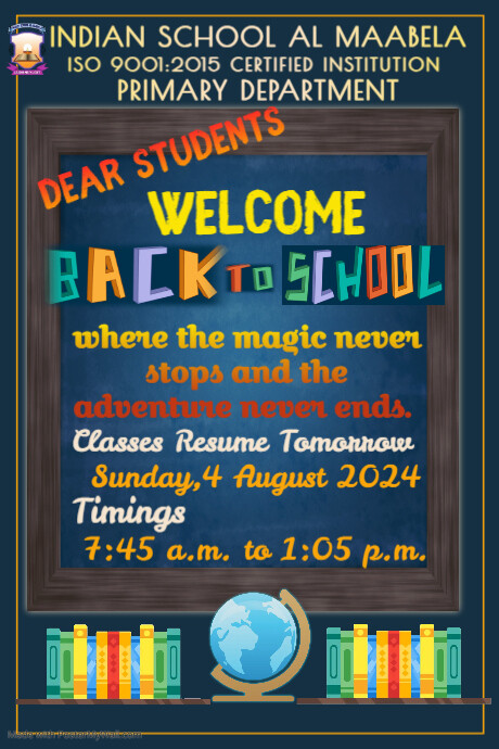 Welcome Back to Class | PosterMyWall