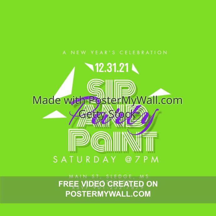 Copy of Sip & Paint Party Video Social Media Ad | PosterMyWall