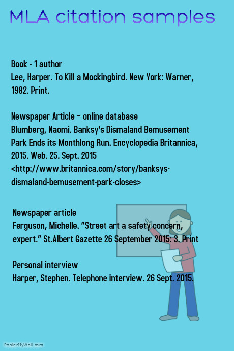 MLA citation samples | PosterMyWall