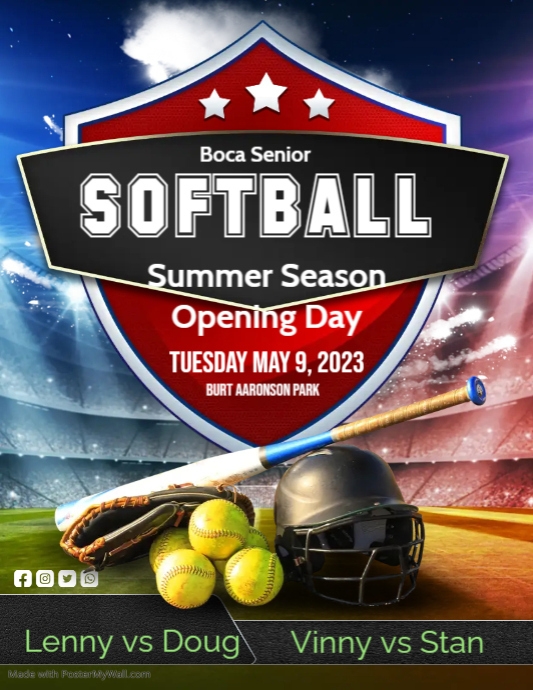 Red Softball Tournament Flyer Template | PosterMyWall