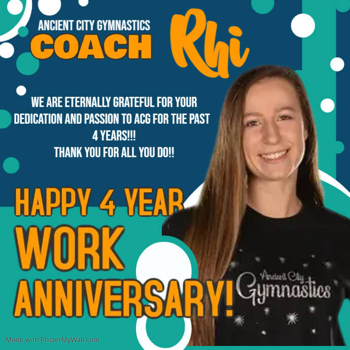 WORK ANNIVERSARY CARD | PosterMyWall