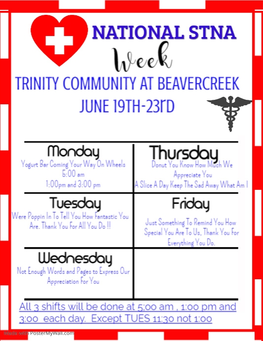 NURSE APPRECIATION WEEK FLYER | PosterMyWall