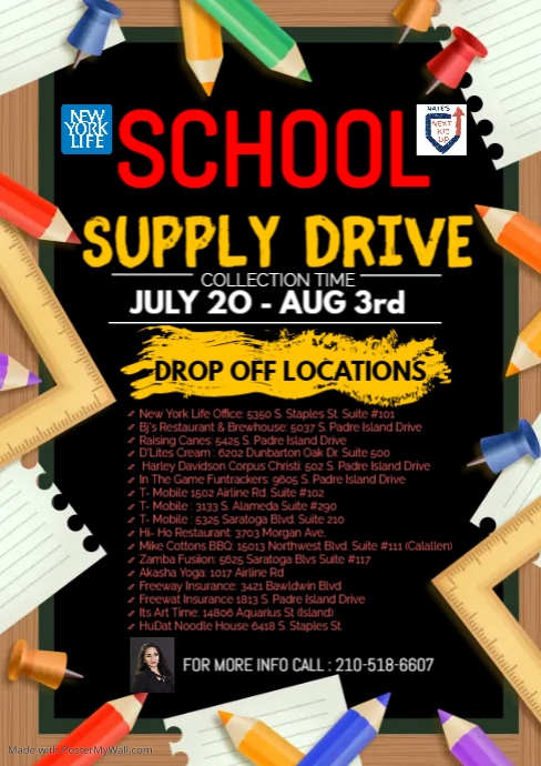Copy of school supply drive | PosterMyWall