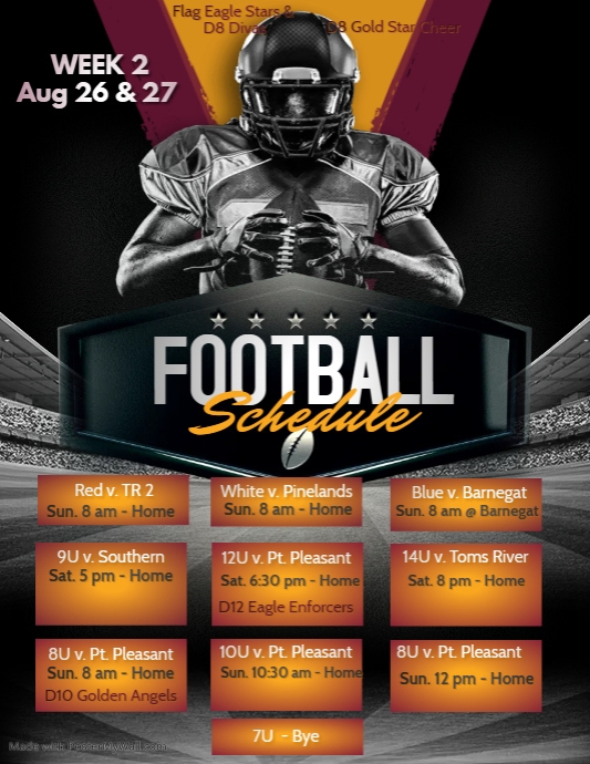 Football schedule, soccer schedule | PosterMyWall