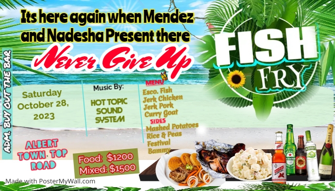 Fish Fry Poster By Nessa Designs | PosterMyWall