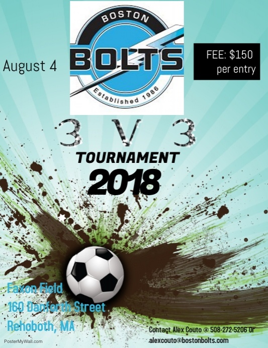 Boston Bolts South 3 v 3 Tournament | PosterMyWall