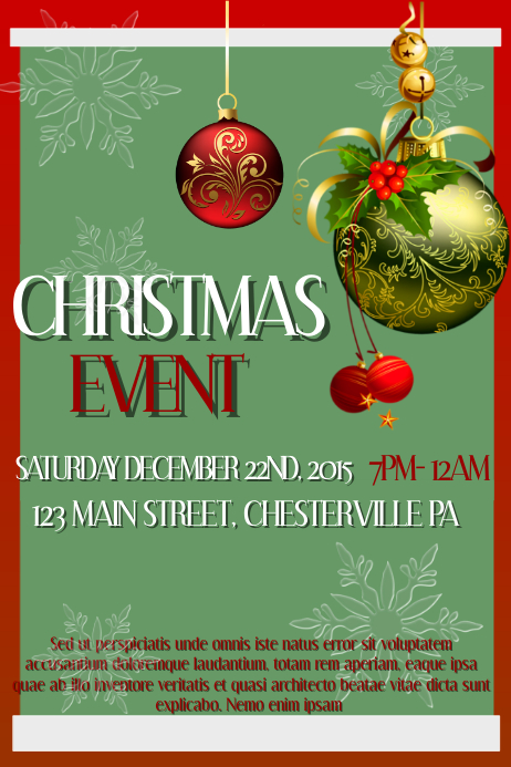 CHRISTMAS EVENT Template | PosterMyWall