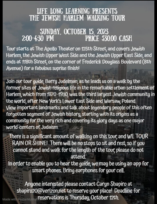 LLL NYC WALKING TOUR | PosterMyWall