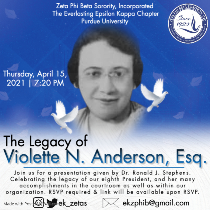 Copy of Violette Anderson Day Presentation | PosterMyWall