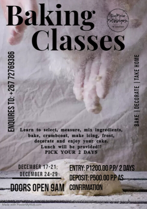 Cooking class | PosterMyWall