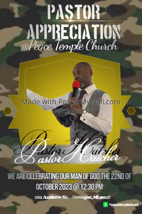 pastor appreciation poster template | PosterMyWall
