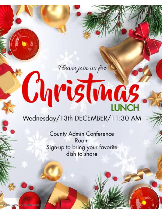 Christmas, Lunch | PosterMyWall