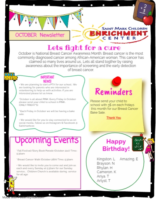 Back To School Newsletter Template (2) | PosterMyWall