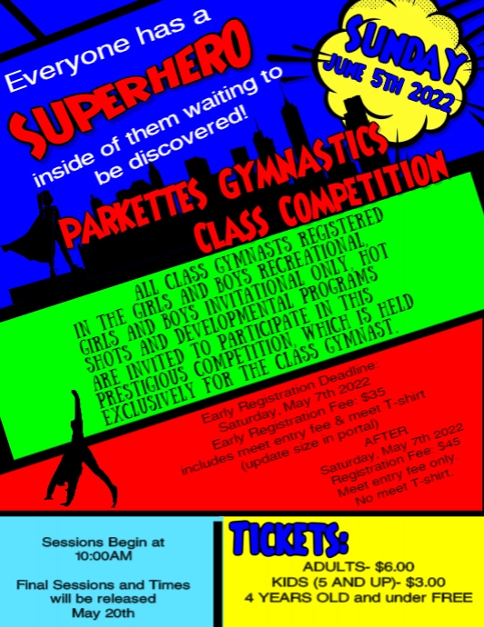 Superhero class meet Flyer | PosterMyWall