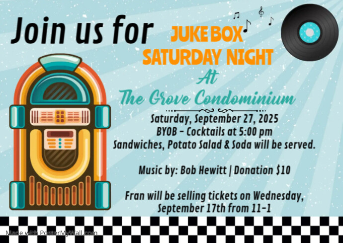 Jukebox sock hop invitation | PosterMyWall