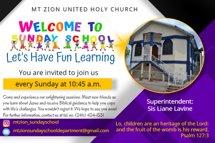 Sunday School Invitation Card | PosterMyWall