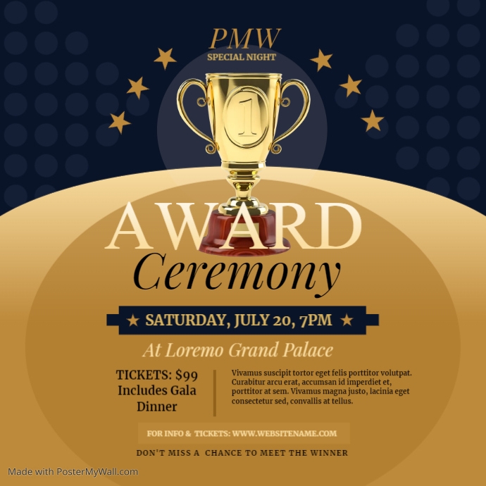 Award Ceremony Instagram Post | PosterMyWall