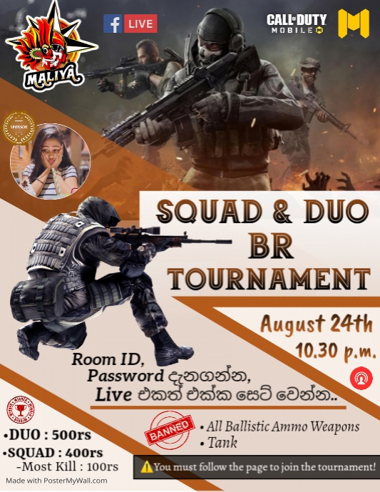 Copy of PUBG FLYER POSTER TEMPLATE | PosterMyWall