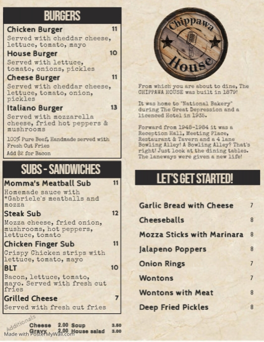 Copy of Copy of Simple Restaurant Menu Template | PosterMyWall
