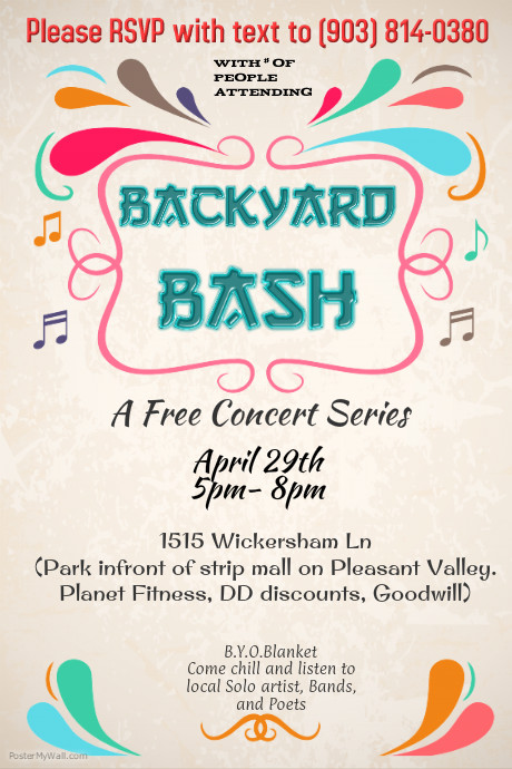 BackYard Bash | PosterMyWall