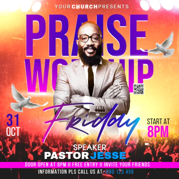 Praise & Worship template | PosterMyWall