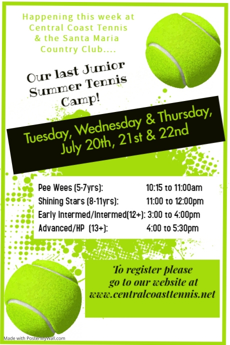 Copy of Copy of Tennis Match Poster | PosterMyWall