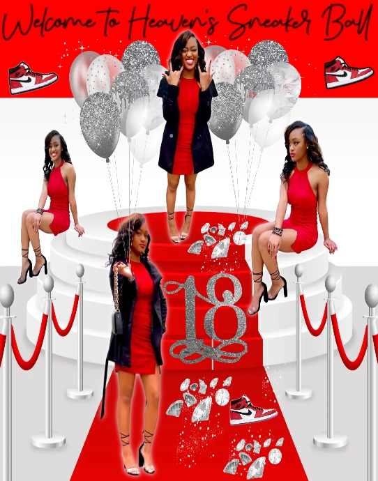 Copy of Red carpet baground design flyer | PosterMyWall