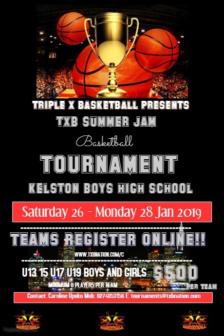 Copy of TXB SUMMER JAM TOURNAMENT | PosterMyWall