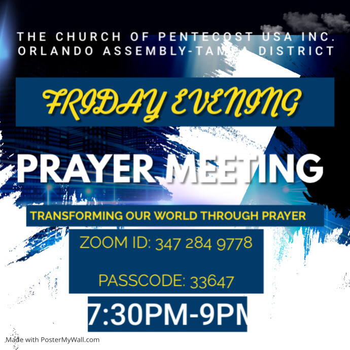 FRIDAY PRAYER MEETING | PosterMyWall