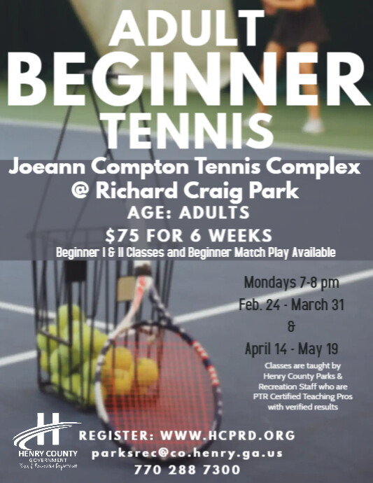 Copy of Tennis Classes Flyer | PosterMyWall