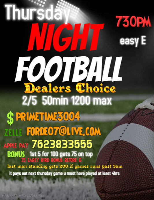 monday night football ad | PosterMyWall