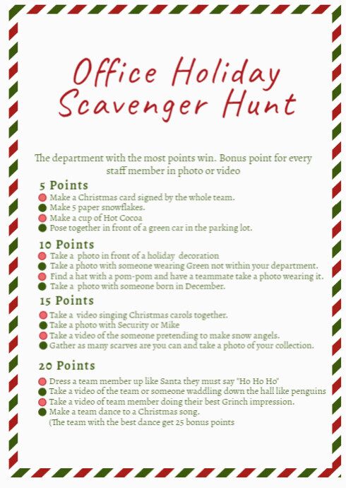 Staff Scavenger Hunt | PosterMyWall