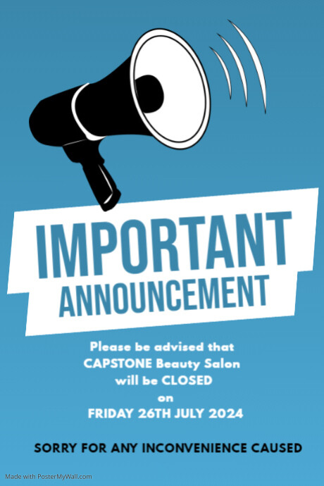 Important announcement flyer template | PosterMyWall