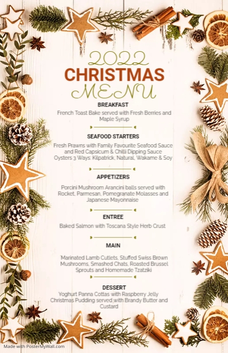 Christmas Menu | PosterMyWall