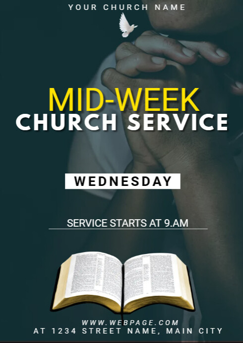 mid week service Template | PosterMyWall