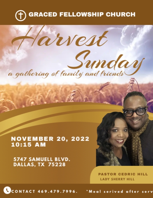Copy of Sunday Harvest Service Church Flyer | PosterMyWall