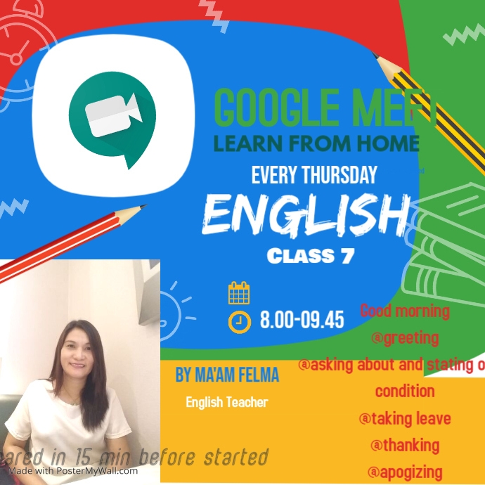 Copy of Salinan Google meet Online Classes Instagram Post | PosterMyWall
