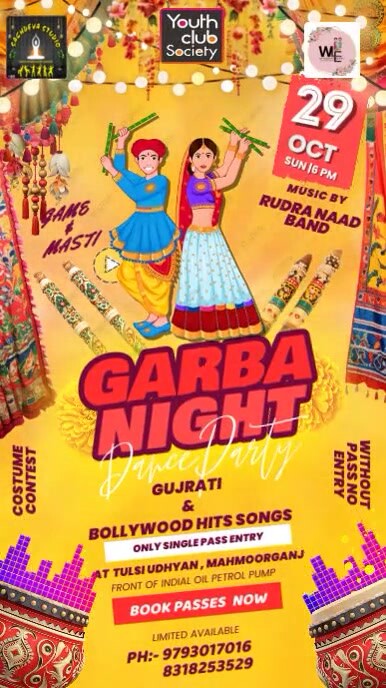 Navratri Garba Night Party Story Template | PosterMyWall