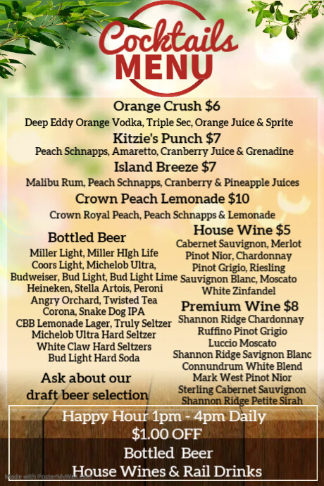 Cocktail Menu (1) | PosterMyWall