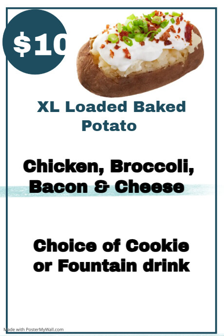 Baked Potatoe Bar Flyer | PosterMyWall