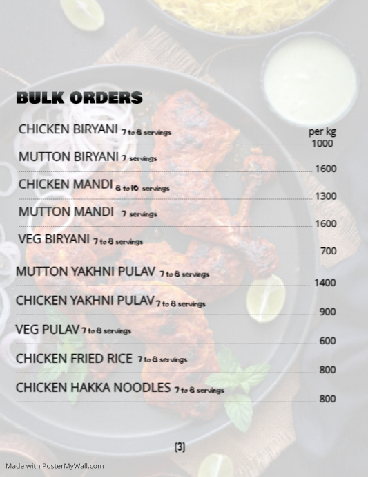 Copy of Copy of Copy of Copy of Copy of Menu | PosterMyWall