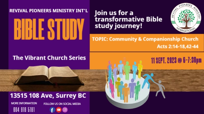 church bible study class session meeting (5) | PosterMyWall