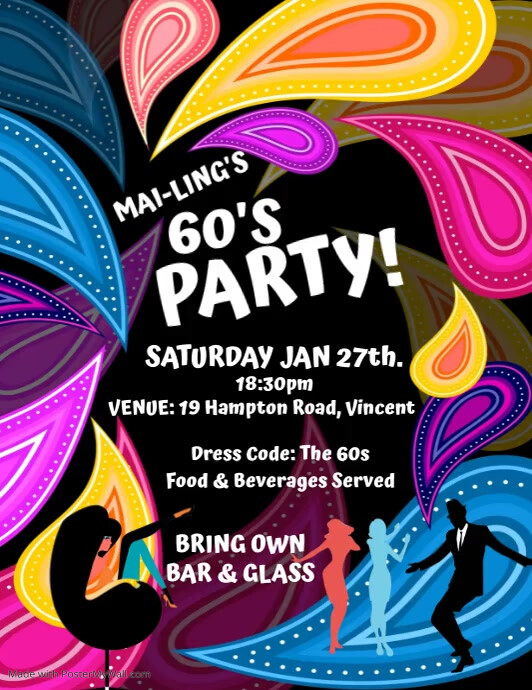 60'S PARTY | PosterMyWall