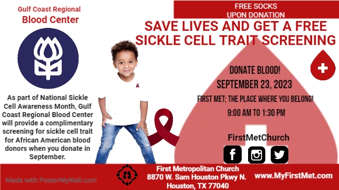 Copy of SIckleCellStreeood Donation Flyer | PosterMyWall