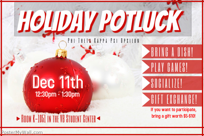 Holiday Potluck! | PosterMyWall