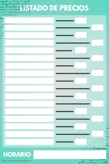 Copy of Copia de Multipurpose business price list template | PosterMyWall