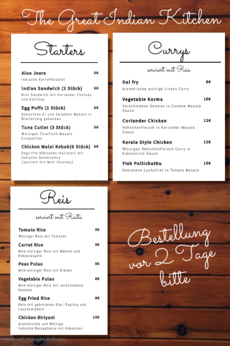 Copy of Copy of Copy of Menu Template | PosterMyWall