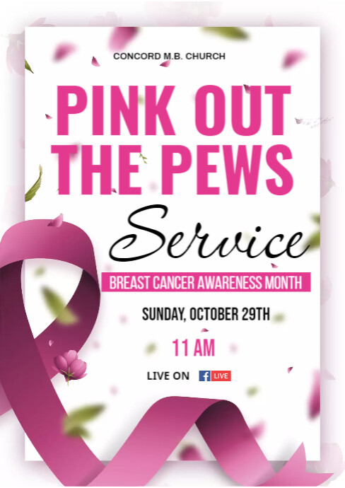 Copy of Pink sunday service | PosterMyWall