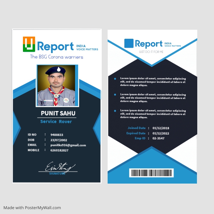 Copy of Copy of Copy of Company ID Design Template | PosterMyWall